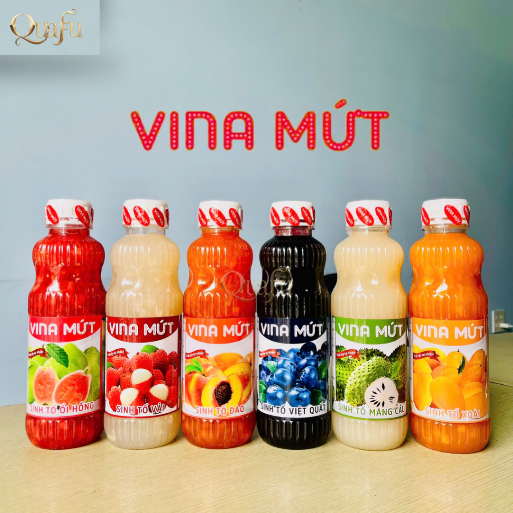 Mứt Sinh Tố Trái Cây Vina Mứt Chai 1 Lít (Dâu, Xoài, Việt Quất ...