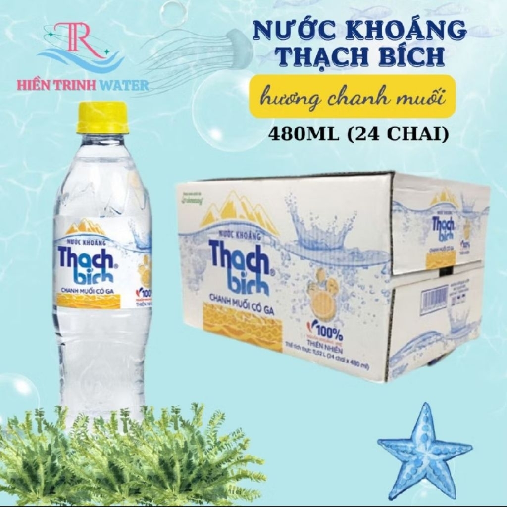 Nước Khoáng Chanh Muối Có Gas Thạch Bích (24Chai x 480ML) DATE MỚI | Shopee Việt Nam