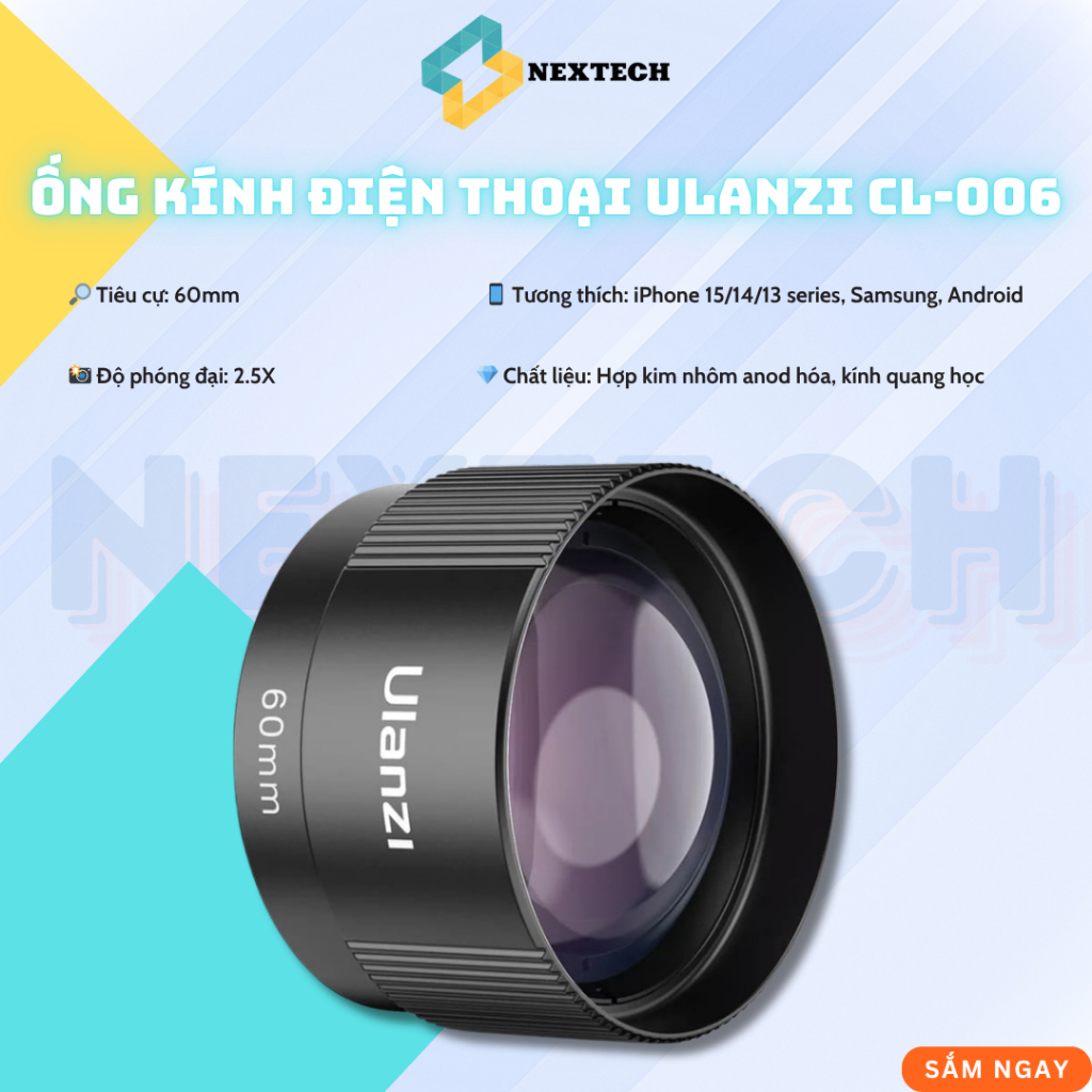 📸 LENS ĐIỆN THOẠI ULANZI CL-006 ANAMORPHIC 60MM 2.5X HIFI KÍNH HD 🔍 | Shopee Việt Nam