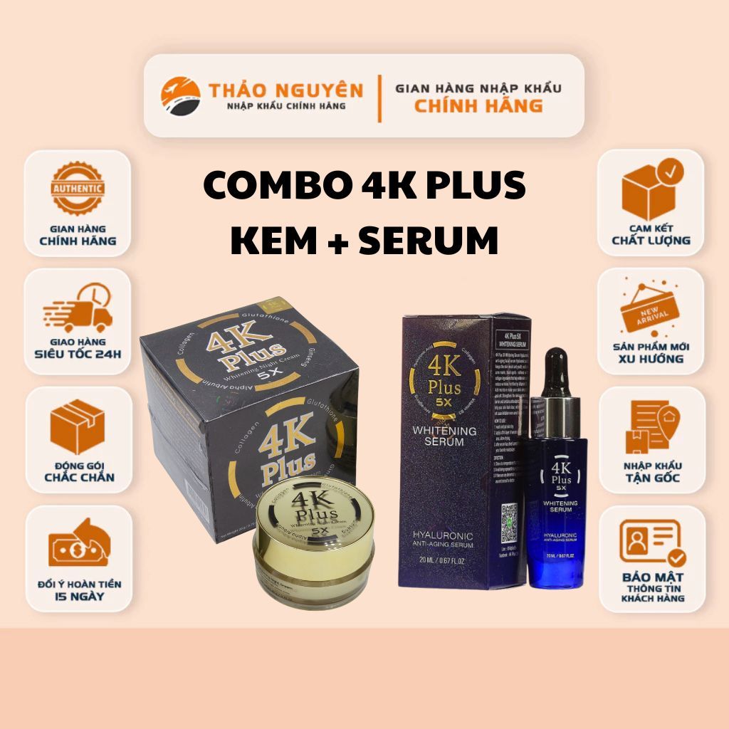 [COMBO] Kem 4k plus + serum 4k plus | Shopee Việt Nam