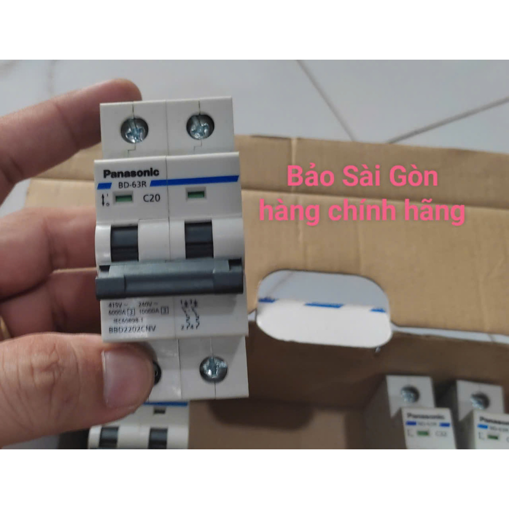CB Panasonic chính hãng 2 Pha MCB 2P 20A BBD2202CNV, CB 1P 10A BBD1101CNV, CB 1P 32A BBD1321CNV ...