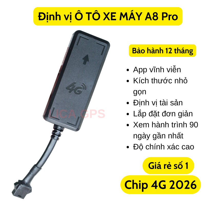 Định vị xe máy oto A8 4G pro bản mới nhất 2025, app tiếng việt miễn phí, đô chính xác cao, giá ...