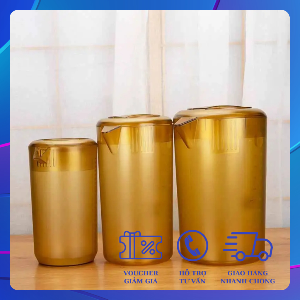 Ca Đong Nhựa Có Nắp Vàng – Chịu Nhiệt Tốt, Loại 1 – Dung Tích 2.4L / 3 ...