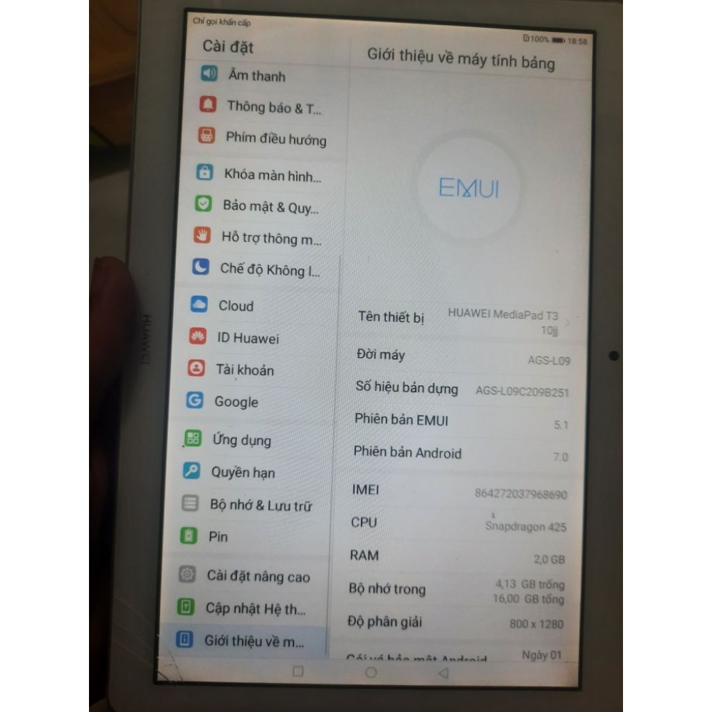 máy tính bảng Huawei AGS-L09 | Shopee Việt Nam