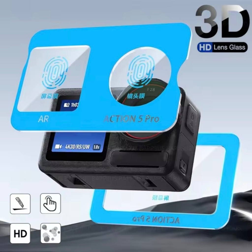 Kính Cường Lực 9H Cho DJI Osmo Action 5 PRO Ống Kính + Màn Hình + LCD ...