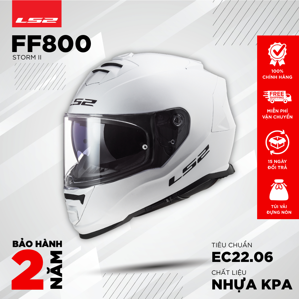 Mũ Bảo Hiểm Fullface LS2 FF800 Storm II ECE22.06 Đi Xe Máy Mô Tô PKL ...