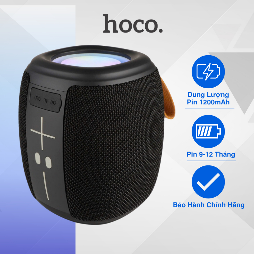 Loa Bluetooth Mini HOCO HM-805 BoomBox, âm bass 20 mạnh, chống nước nhỏ gọn thiết kế đèn LED cao ...