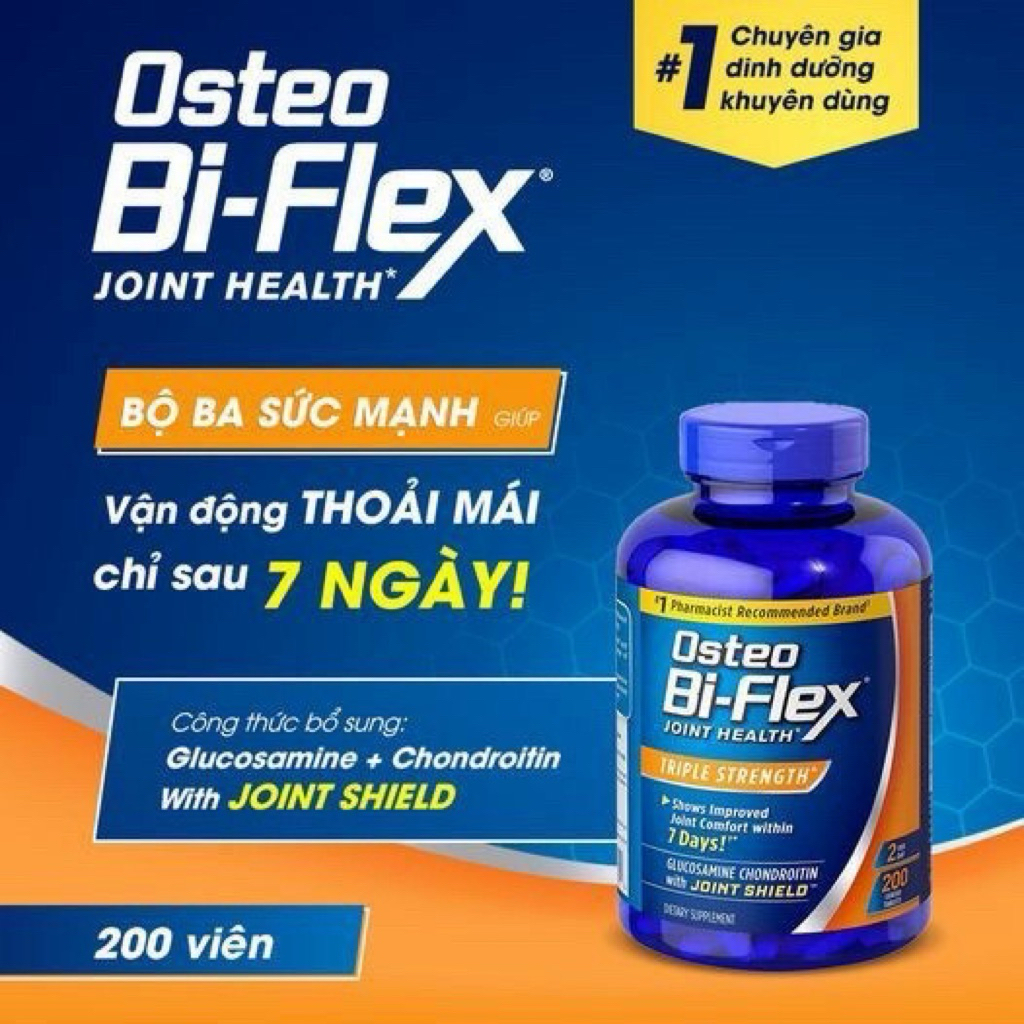 Viên uống xương khớp Osteo flex chai 200 viên date 2027 | Shopee Việt Nam