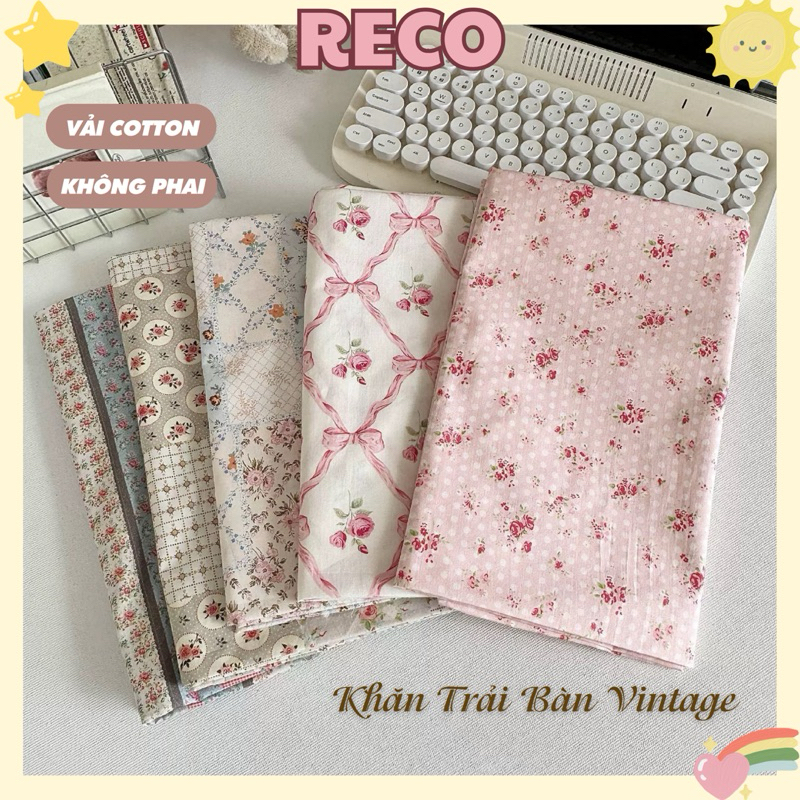 Khăn Trải Bàn Họa Tiết Retro Vintage Đủ Màu Vải Cotton Họa Tiết Caro Đủ ...