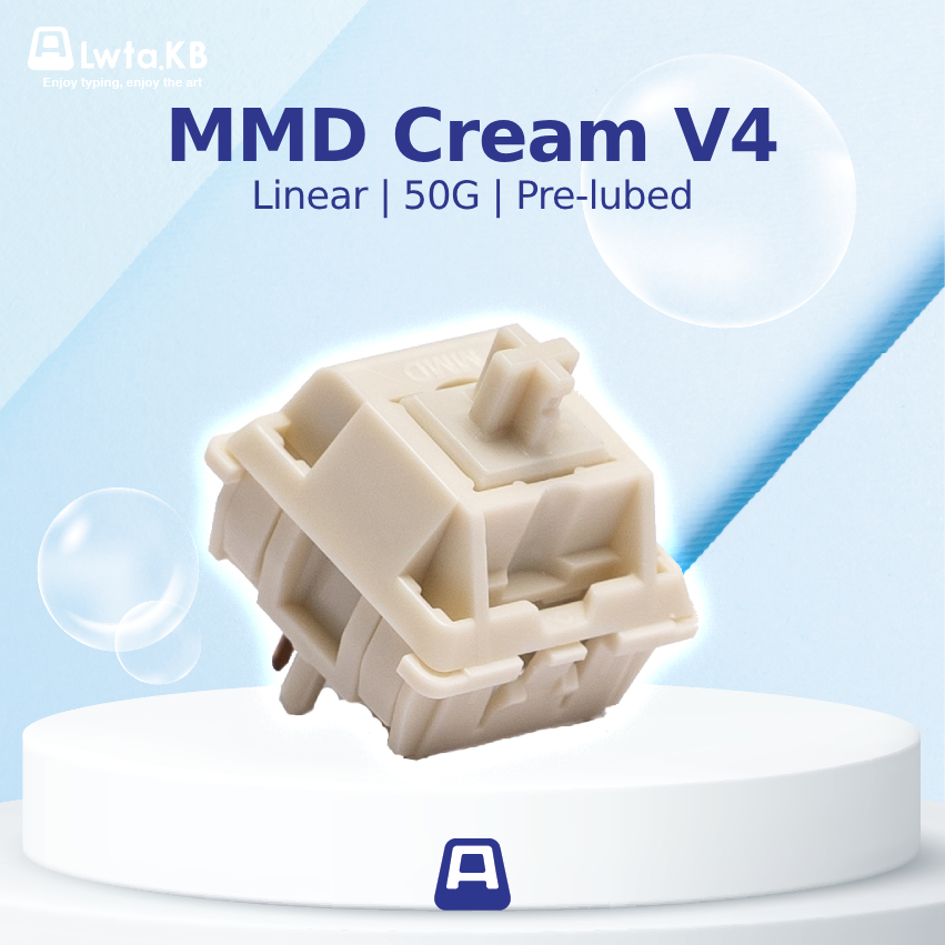MMD Cream V4 | Switch MMD Cream Linear | 50G | 5 Pin dùng cho bàn phím ...