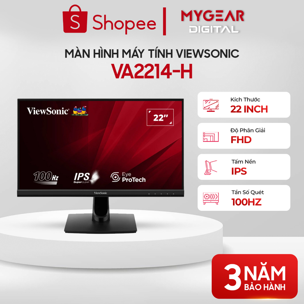 Màn Hình Viewsonic VA2214-H 22 inch IPS Full HD 100Hz 4ms - Hình Ảnh Sinh Động | Shopee Việt Nam