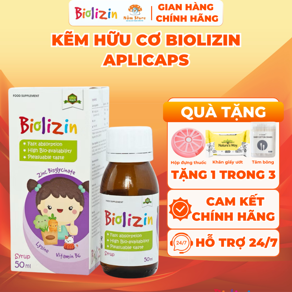 Kẽm hữu cơ Biolizin Aplicaps Giúp Trẻ Ăn Ngon Miệng Hỗ Trợ Tiêu Hóa ...