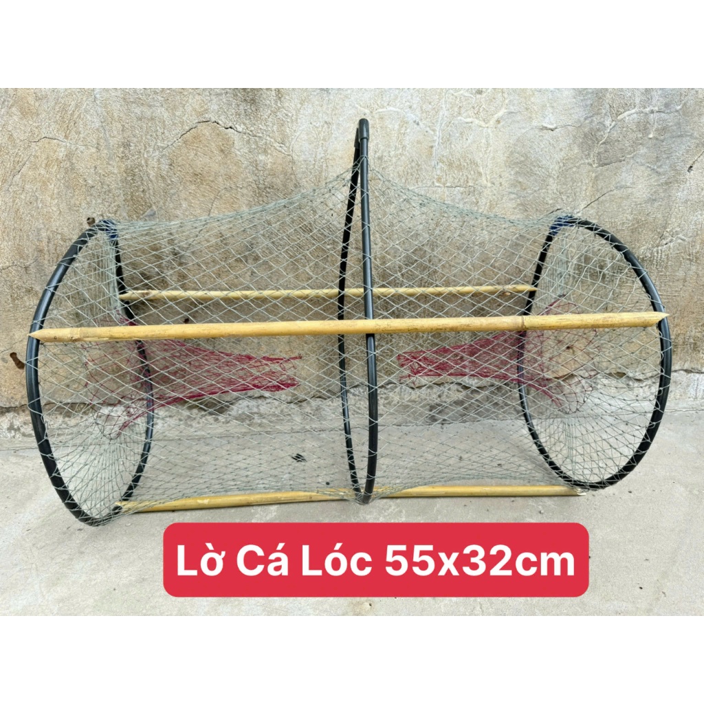 Lờ Cá Lóc 55x32cm - 3 Vành Nhựa, chuyên đặt các loại cá sông, ao, hồ ...