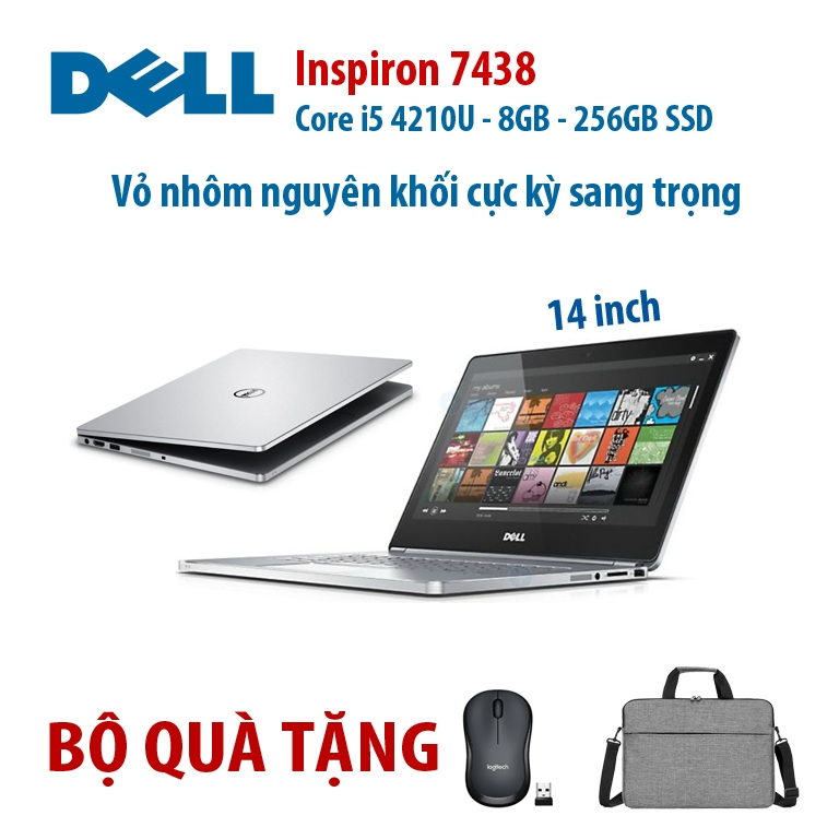 Laptop Dell inspiron 7437 7537 core i5 vỏ nhôm nguyên khối cực kỳ bền ...