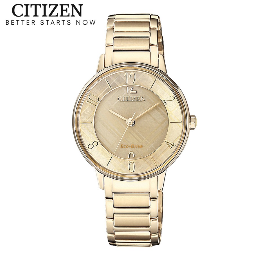 Đồng Hồ Nữ Citizen Eco-Drive Dây Thép Không Gỉ EM0523-86P - Mặt Vàng (30.8mm) | Shopee Việt Nam
