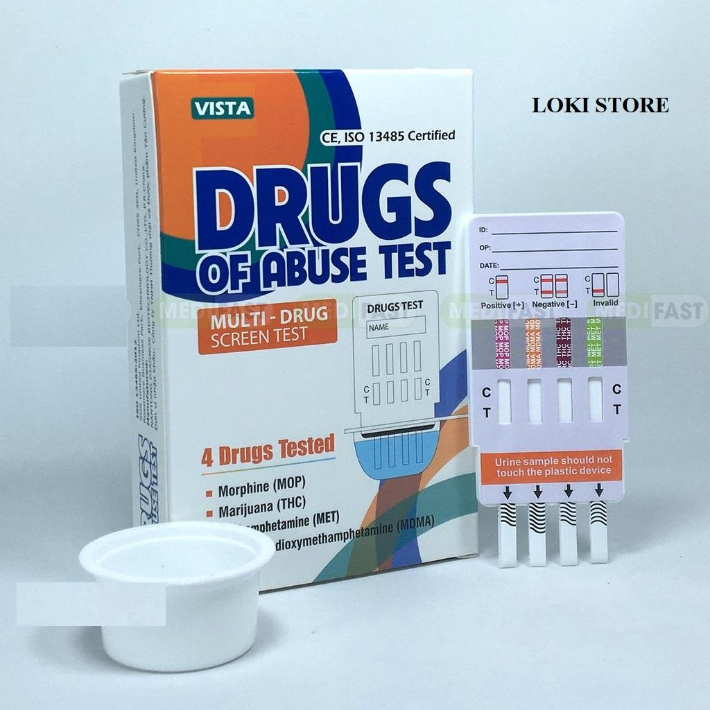 Bộ que thử ma tuý tổng hợp 4 chân (CÓ CHE TÊN) bộ kit test 4 chất gây ...
