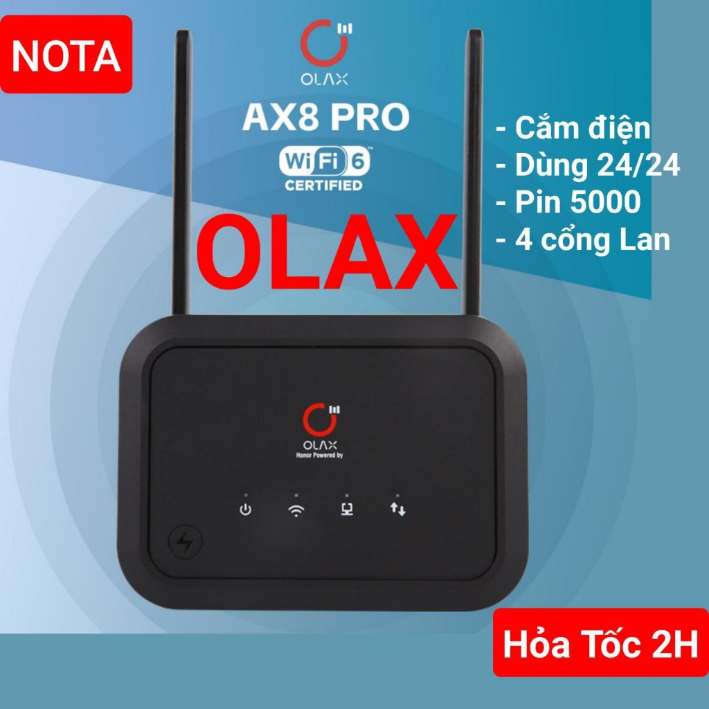 [Hỏa Tốc] Bộ Phát Wifi Từ Sim 4G Olax AX8 Pro AX9 PRO AX6 PRO 300Mb Router 4 và 2 anten phát ...