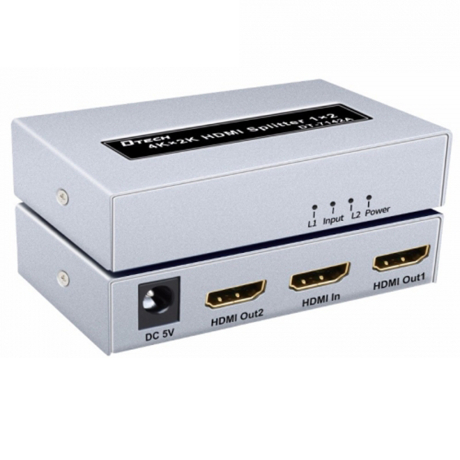 Multi Bộ Chia Tín Hiệu Mini Cổng HDMI (340MHz - 4Kx2K) DTECH 1 Ra 2 DT ...