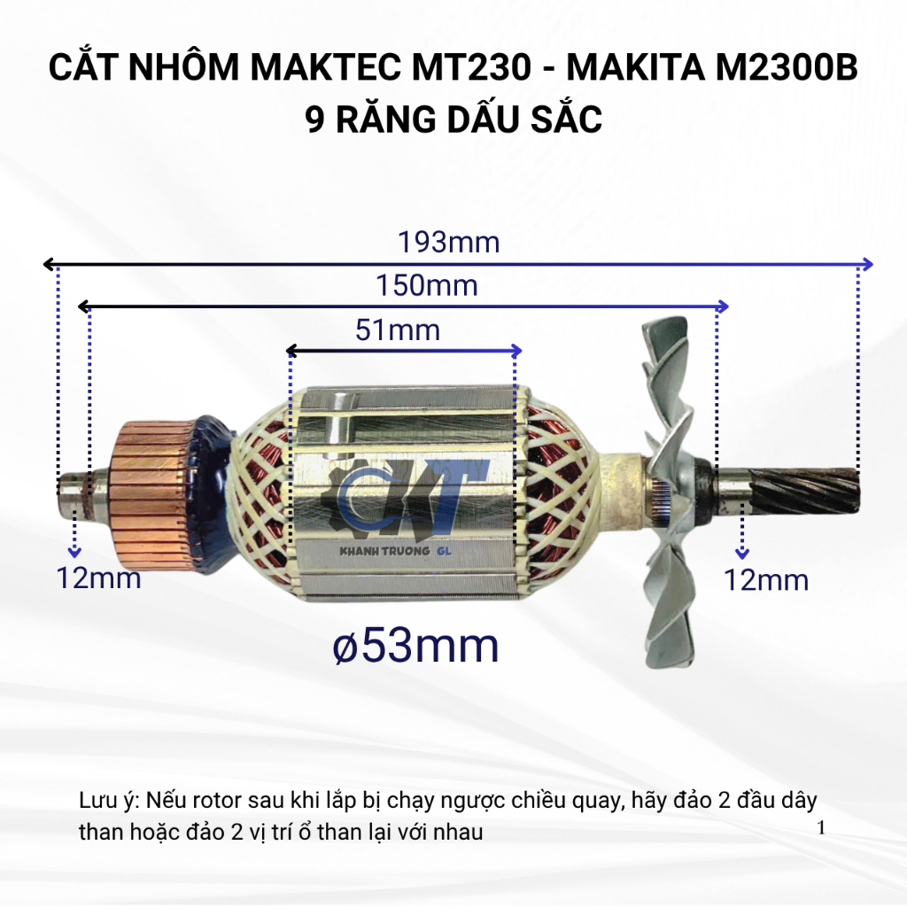 Rotor (ruột) máy cắt nhôm MAKTEC MT230 / MAKITA M2300B | Shopee Việt Nam
