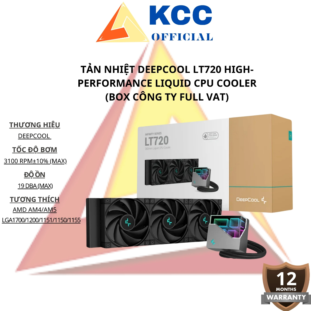 Tản nhiệt Deepcool LT720 High-Performance Liquid CPU Cooler (box công ...