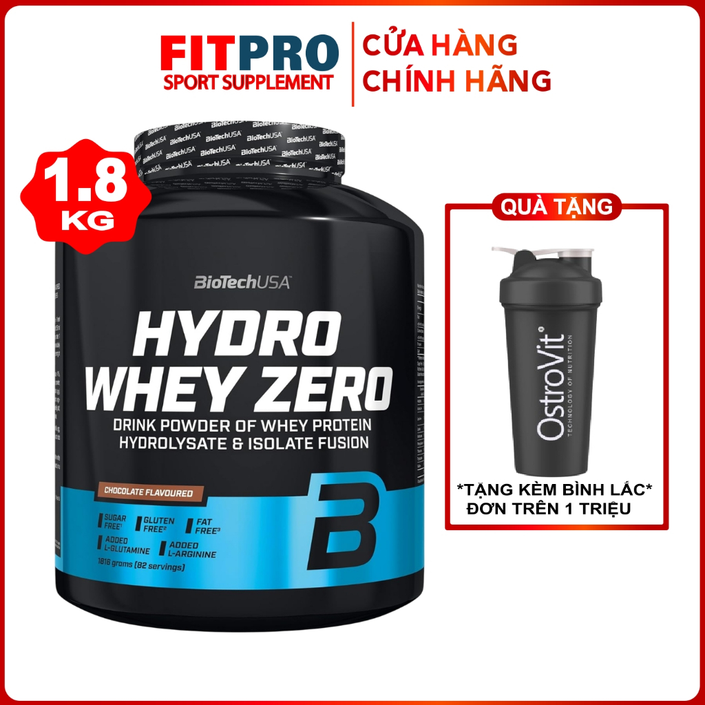 BiotechUSA HYDRO WHEY ZERO 4Lbs (82 Servings), 100% Hydrolyzed Whey, Hỗ Trợ Phục Hồi Xây Dựng Cơ ...