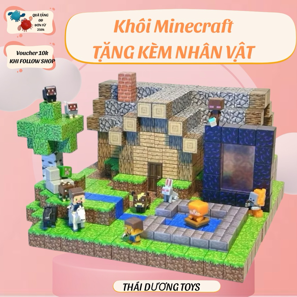 nam châm minecraft.khối nam châm minecraft-đồ chơi minecraft nam châm ...
