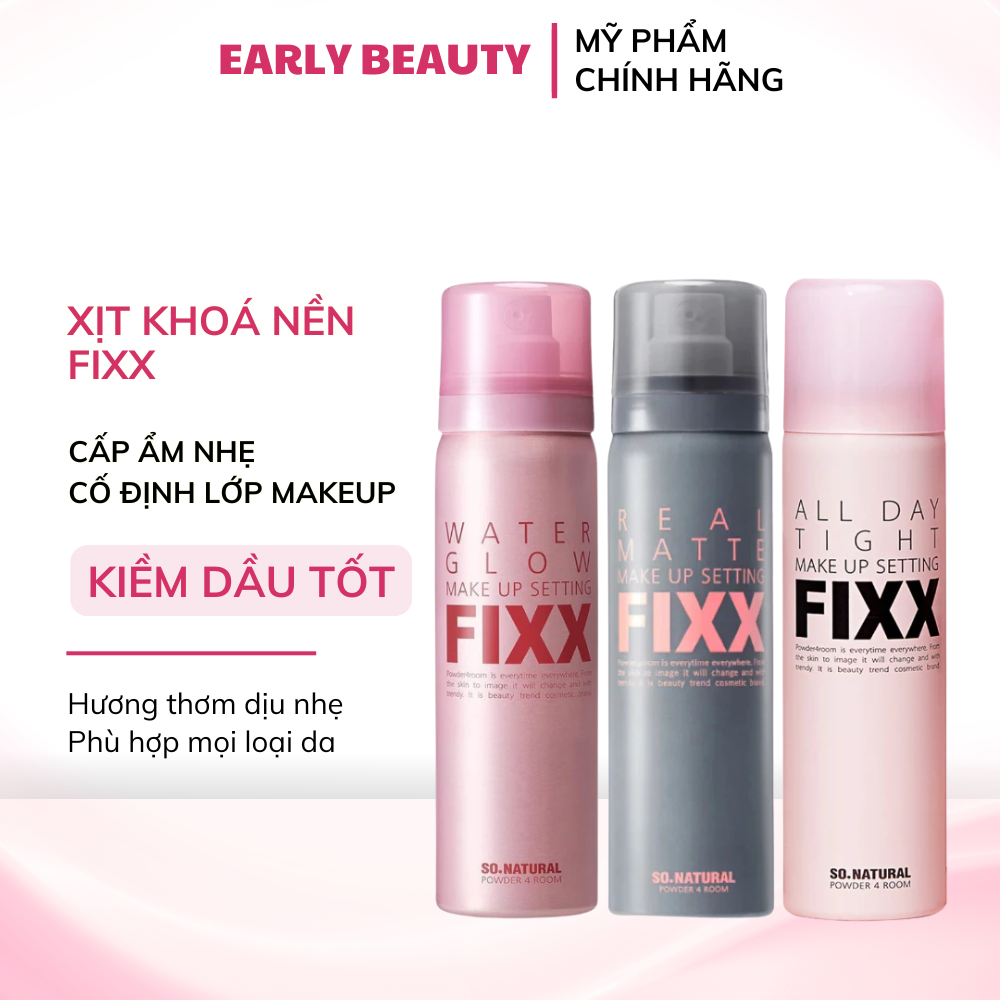 Xịt khóa nền Fixx So Natural All Day Tight Makeup Setting Xịt khóa nền ...
