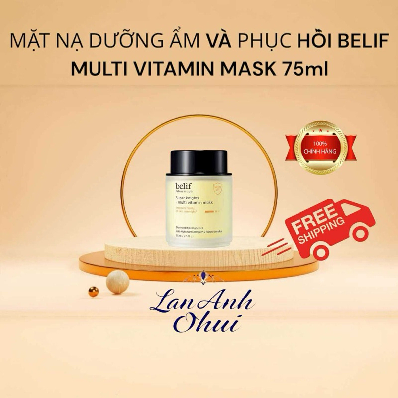 Mặt nạ ngủ dưỡng sáng da Belif Super Knight Multi Vitamin Mask 75ml ...