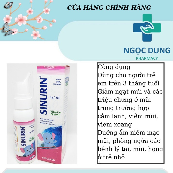 Dung dịch xịt mũi Sinurin trẻ em | Shopee Việt Nam