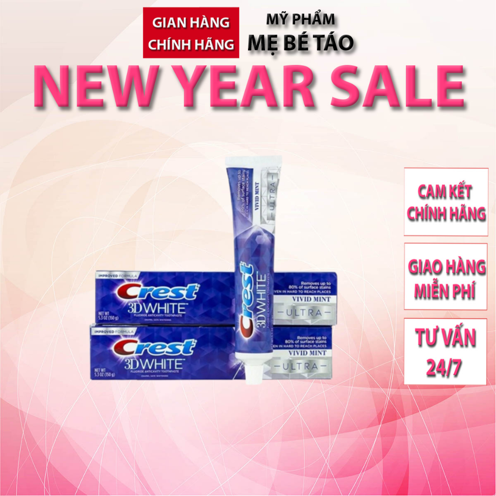KEM ĐÁNH RĂNG CREST 3D WHITE ADVANCED TRIPLE WHITENING 158G | Shopee Việt Nam