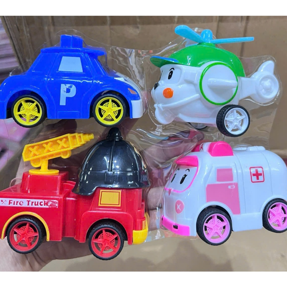 Túi đồ chơi đội bay siêu đẳng Robocar Poli 4 chiếc dành cho bé thích xe ...