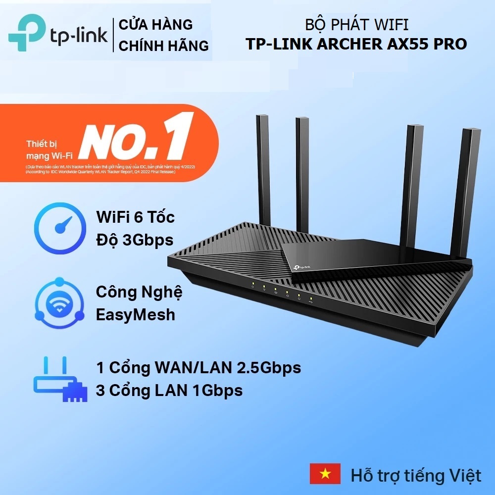 Bộ Phát Wifi 6 TPLink Archer AX55 / Archer AX55 Pro Chuẩn Wifi 6 ...