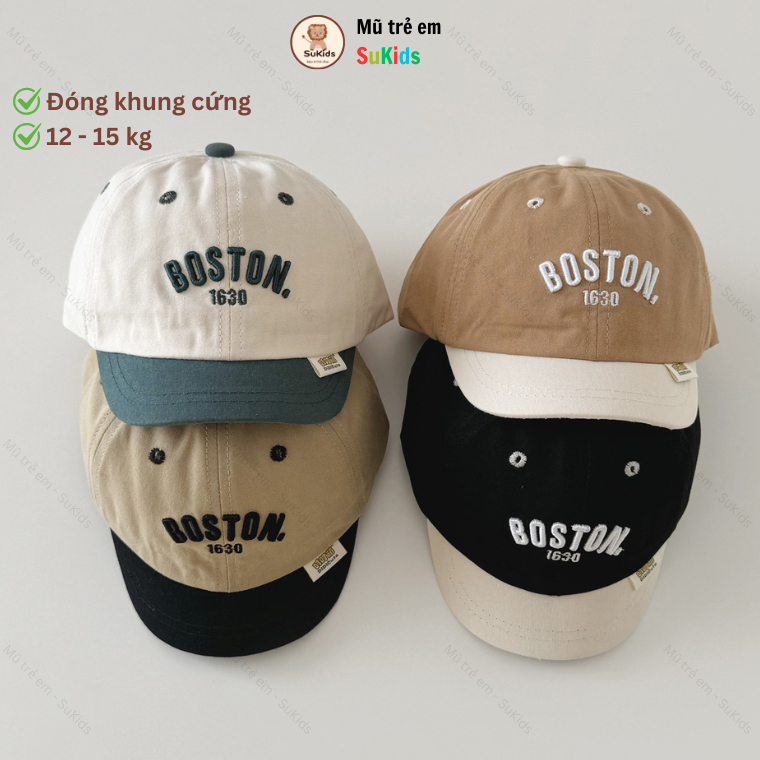Mũ thêu chữ BOSTON cho bé 2-4 tuổi mẫu mới 2025 SuKids SK57 | Shopee ...