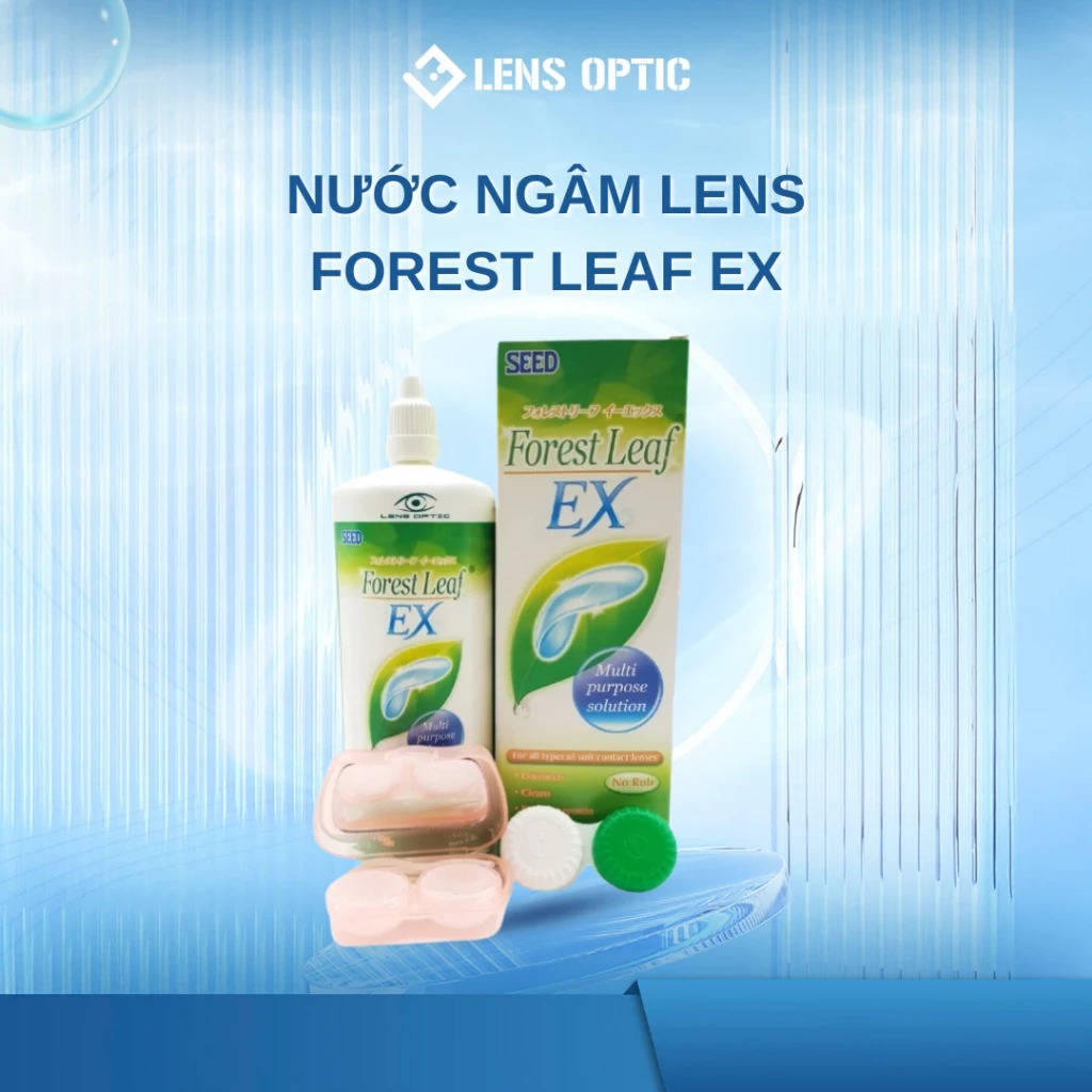 Nước ngâm lens Forest Leaf EX, nước rửa lkính áp tròng cho mắt khô và ...