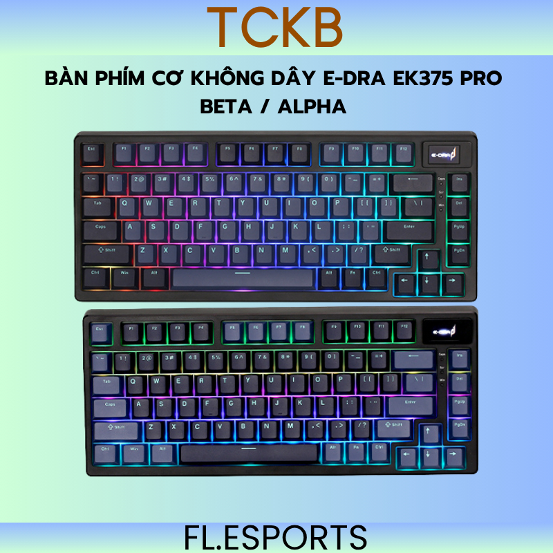 Bàn phím cơ không dây E-Dra EK375 Pro Beta / Alpha - Hàng chính hãng ...