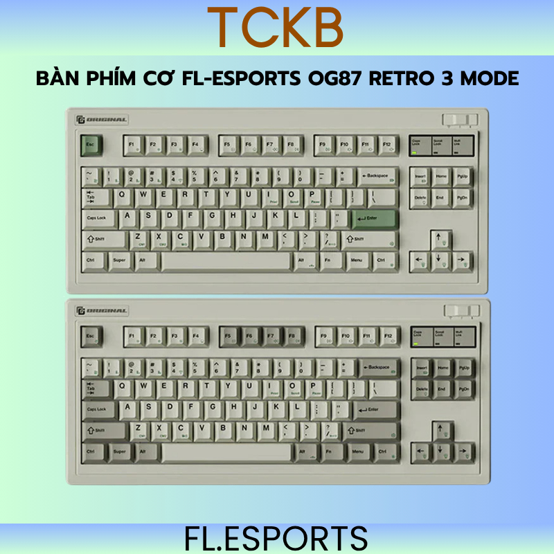 Bàn phím cơ FL-Esports OG87 Retro 3 Mode - Hàng chính hãng | Shopee ...
