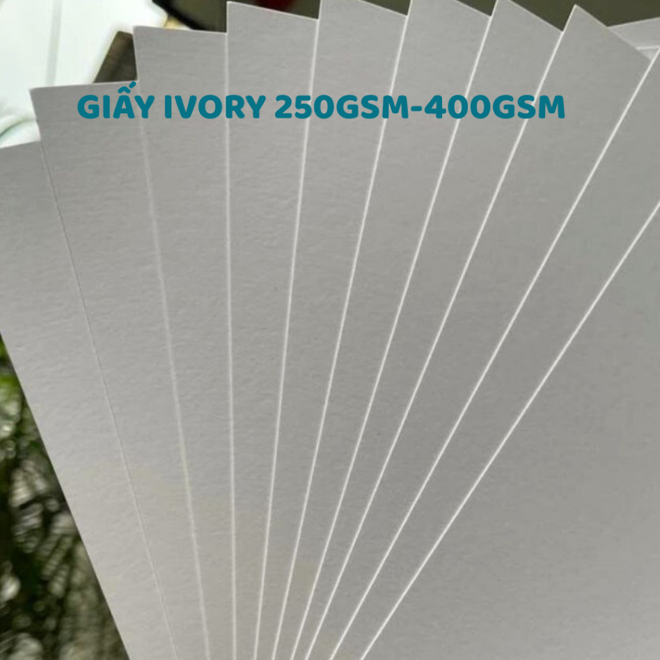 [GIẤY IVORY] XẤP 50/100 TỜ GIẤY IVORY A4, A5 ĐỊNH LƯỢNG 250-400GSM DÀY ...