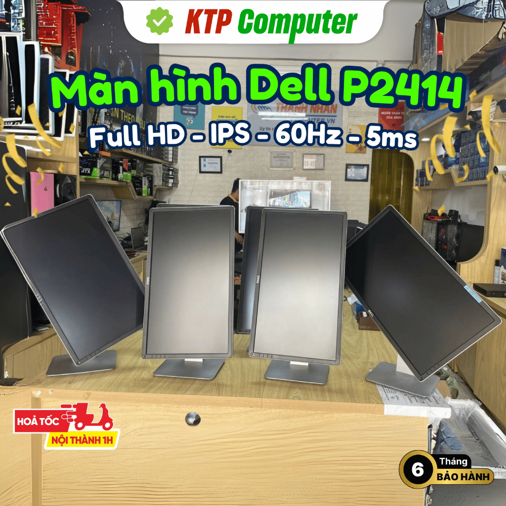 Màn hình DELL P2414 (24inch Full HD - IPS - 60Hz - 5ms) - KTP Computer ...