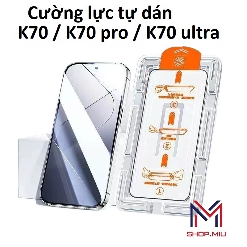 Kính cường lực khung tự dán Xiaomi Redmi K70e / K70 pro / K70 ultra ...