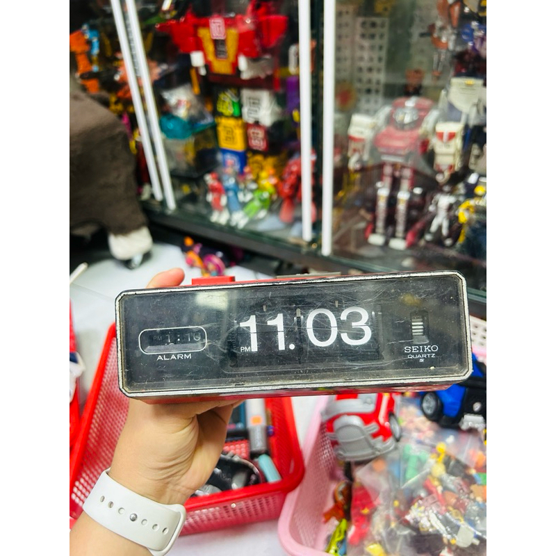 Đồng hồ để bàn 70s VINTAGE SEIKO Red Flip Clock QN Battery Powered Made ...
