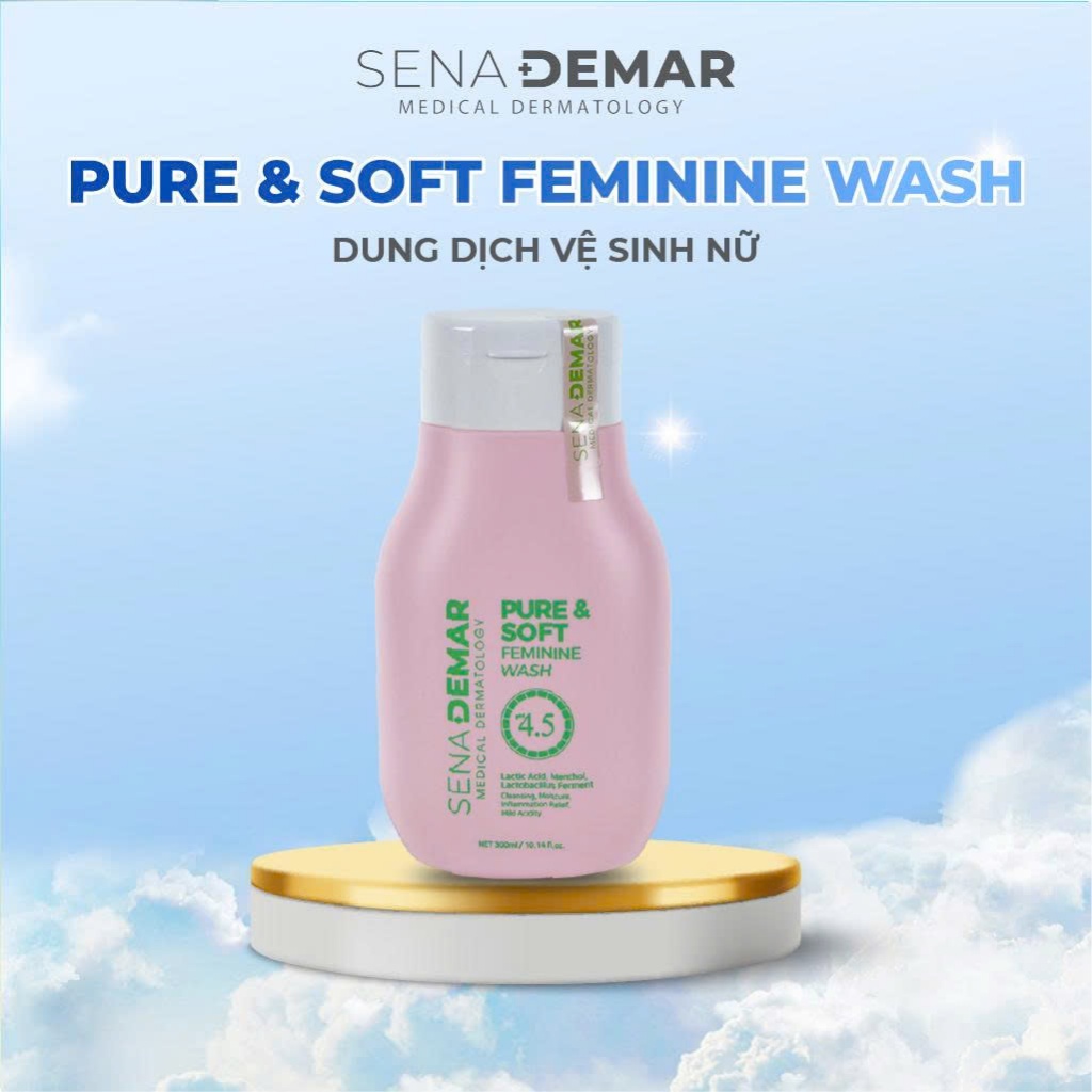 Dung dịch vệ sinh phụ nữ SenaDemar Giúp Khử Mùi, Dưỡng Ẩm, Tăng Đàn Hồi Cho Da PH 4.5 300ml Hàn ...