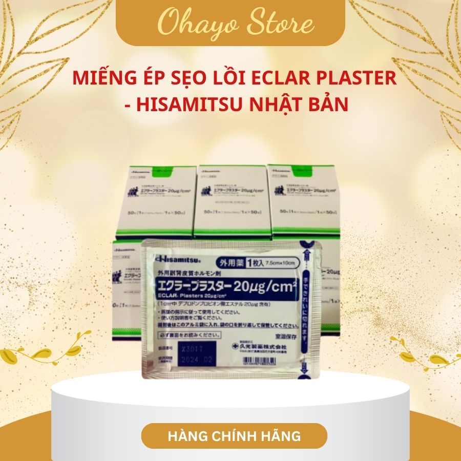 Miếng dán ép sẹo lồi Eclar Plaster Hisamitsu Nhật Bản, hỗ trợ làm xẹp ...