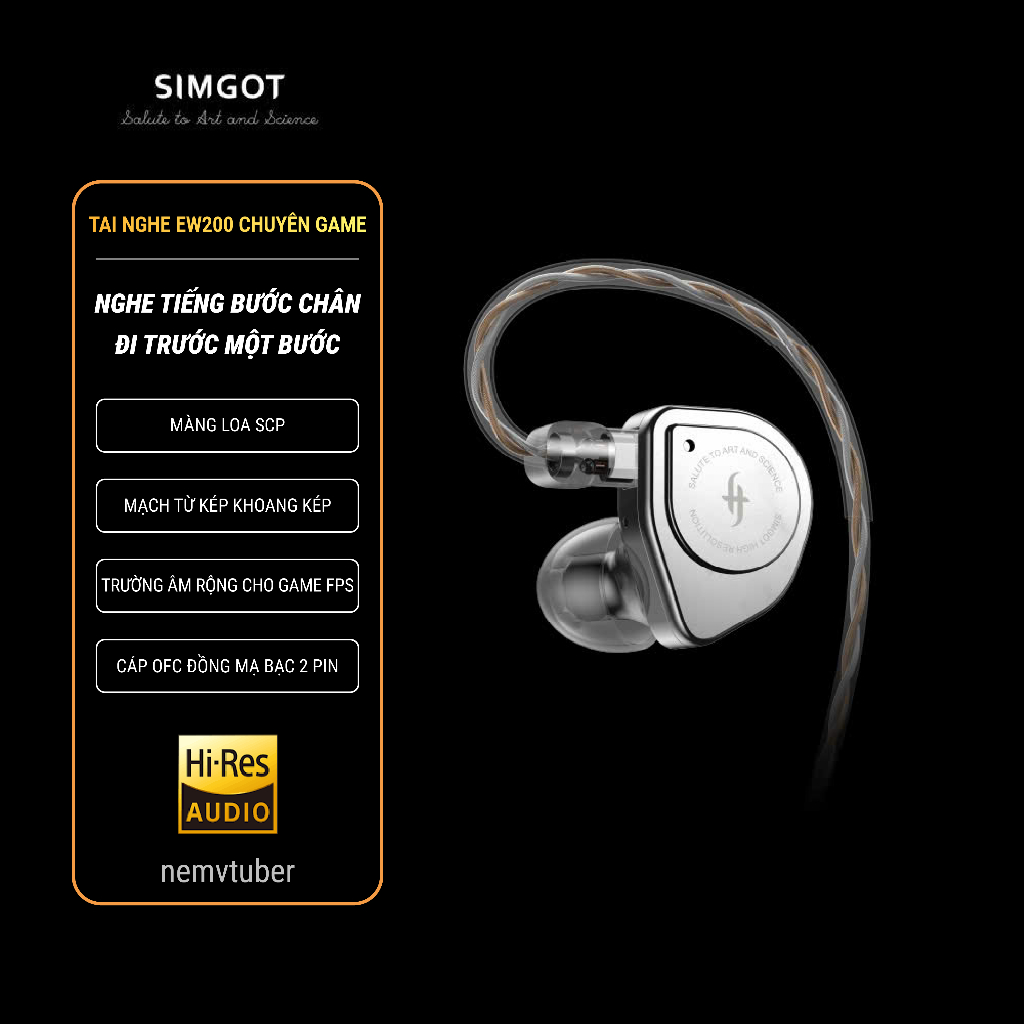 [NEW-BH12T] Tai Nghe In Ear SIMGOT EW200 - Chuyên Game FPS | Shopee Việt Nam