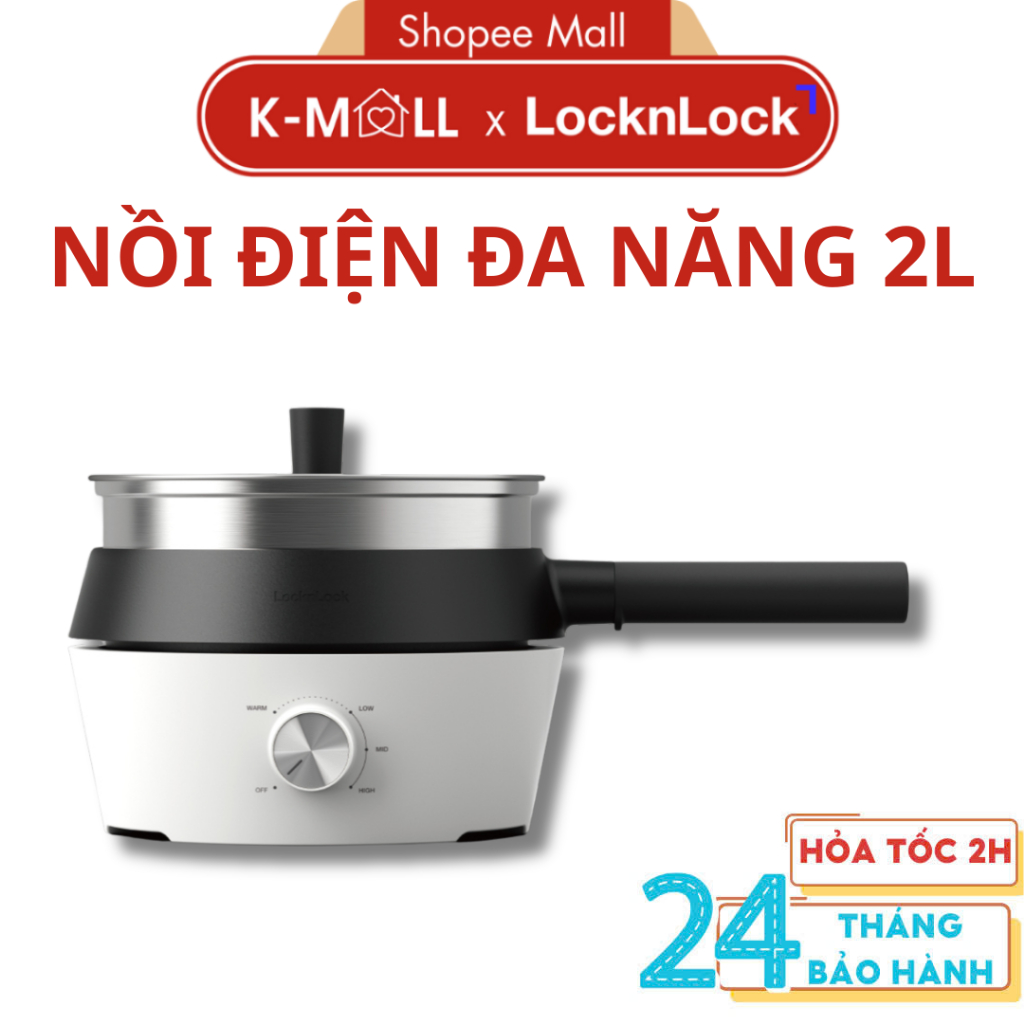 Nồi Điện Đa Năng 4in1 LocknLock Multicooker EJP421WHT Dung Tích 2L ...