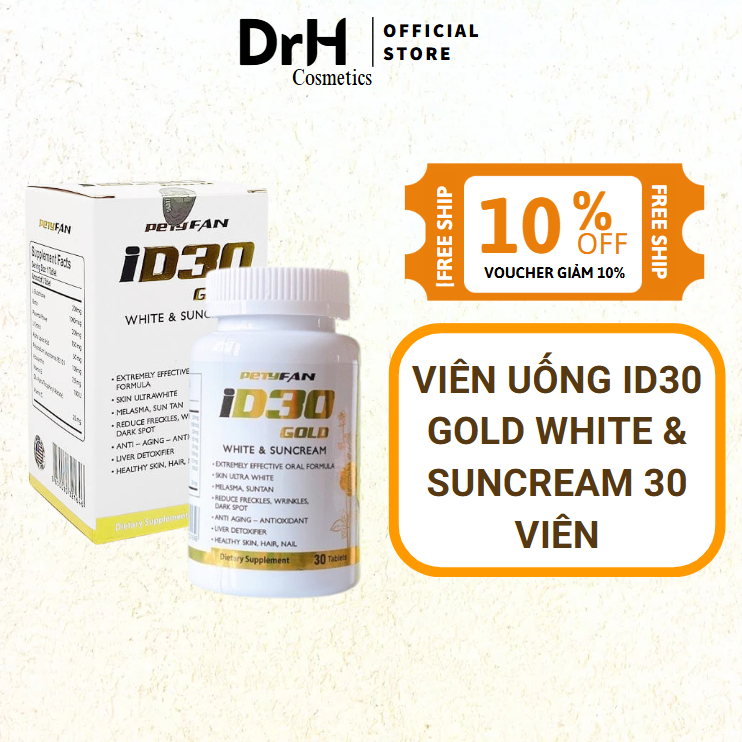 Viên uống ID30 Gold White & Suncream 30 Viên | Shopee Việt Nam
