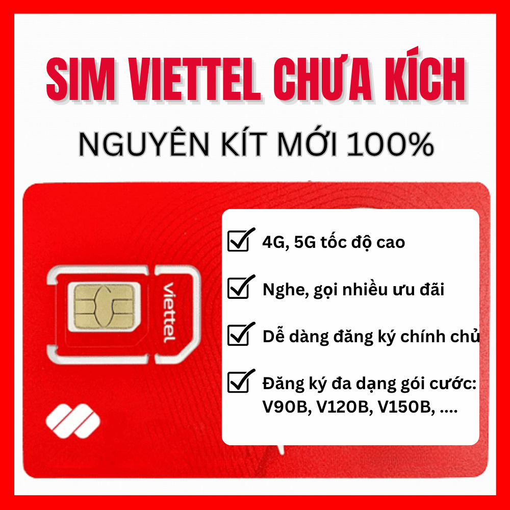 Sim Viettel 5G Gói Cước Rẻ MIỄN PHÍ Gọi Data Vào Mạng Tốc Độ Cao GIÁ ...