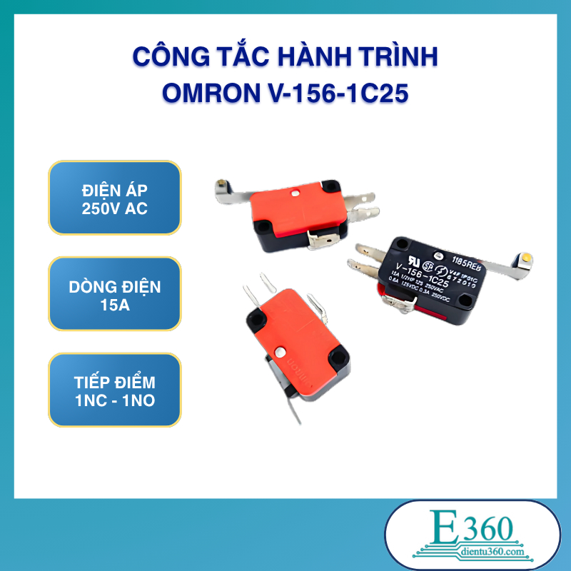 Công Tắc Hành Trình OMRON V-156-1C25 – Độ Bền Cao (5Pcs) | Shopee Việt Nam