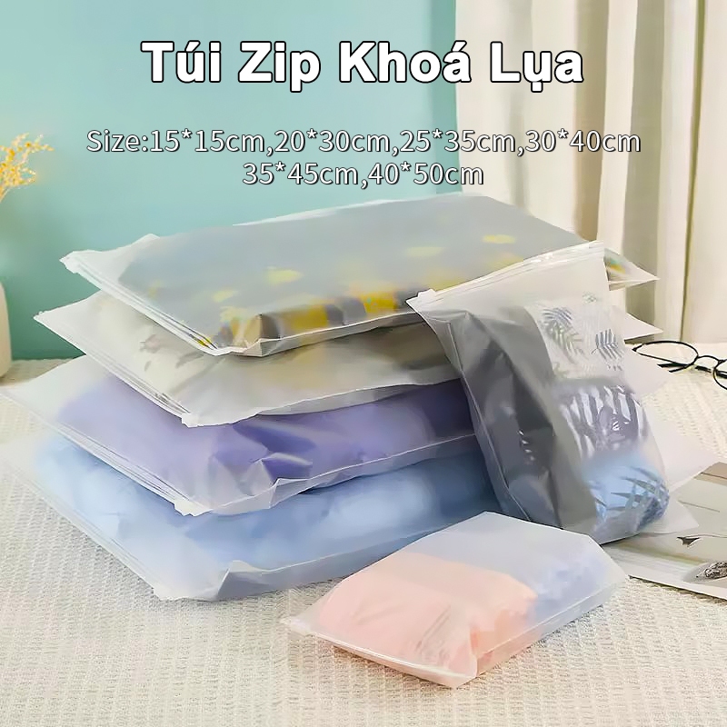 Túi Zip Khoá Lụa Mờ Đựng Quần Áo, Phụ Kiện Dẻo Dai, Bền, Tiện Dụng Túi ...