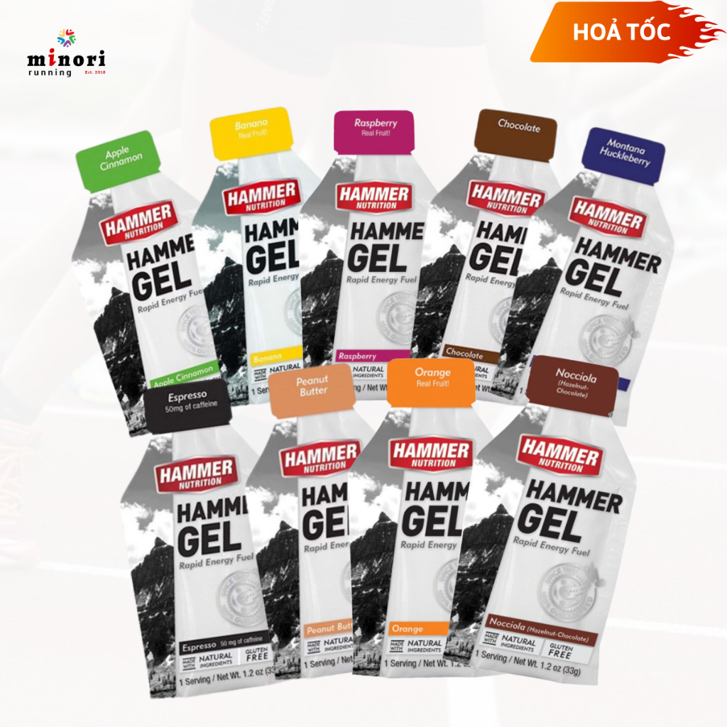 Thực phẩm bổ sung Gel năng lượng tăng sức bền Hammer không lo tụt đường ...