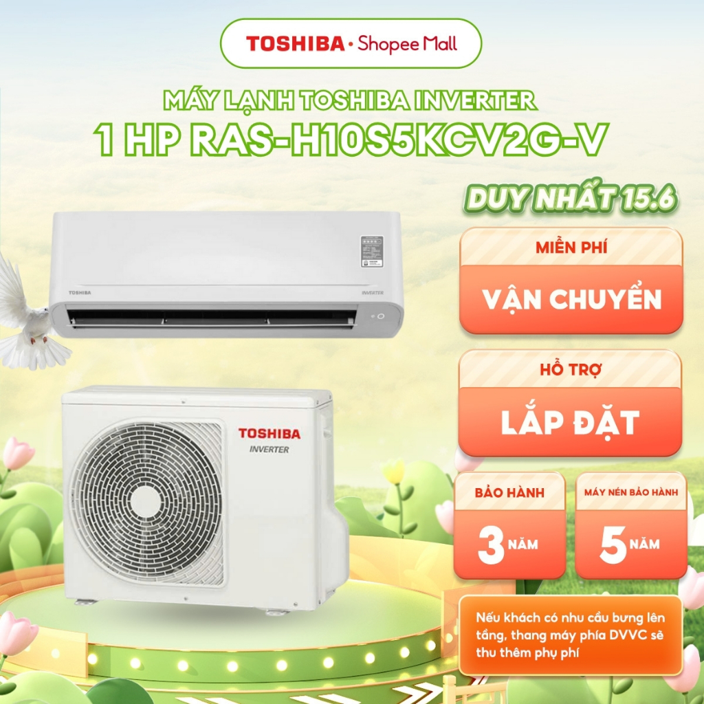 Máy lạnh Toshiba Inverter 1 HP RAS-H10S5KCV2G-V - Bảo hành chính hãng 2 năm | Shopee Việt Nam